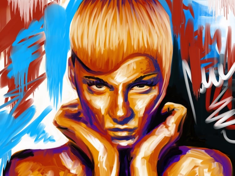 Abstract pop art portrait | Upwork