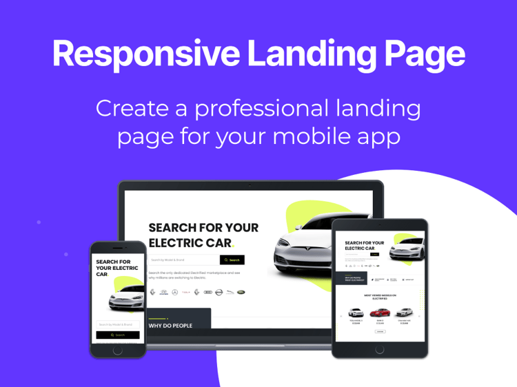 Unique Landing page design for Mobile app | Upwork
