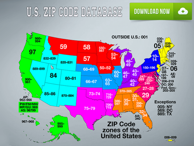 U S Zip Code Postal Code Database Upwork
