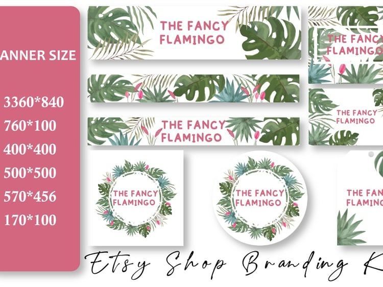 Watercolor floral design etsy shop promotional cover banner in 24 hours ...