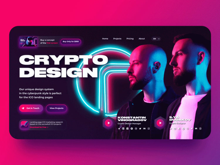 Your first section design in the cyberpunk style, just try 😎 | Upwork