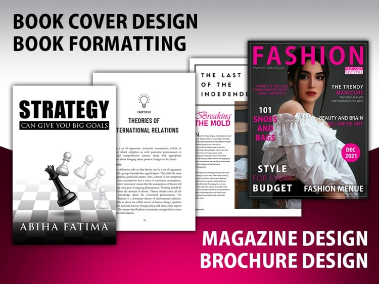 Book cover design, book formatting, magazine and brochure design | Upwork