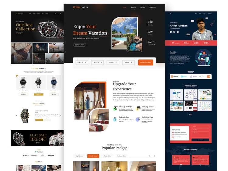 A landing page design or homepage design ui ux | Upwork
