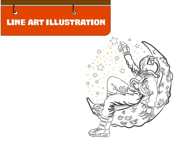 An elegant line art of your given image or product. | Upwork
