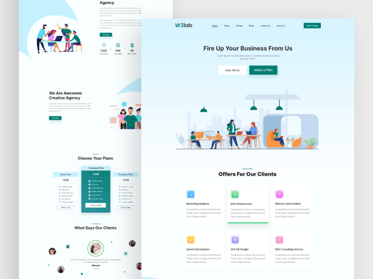 Professional landing page and PSD web template design | Upwork