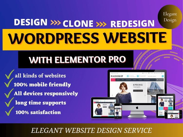 Redesign or Duplicate any WordPress site using Elementor pro | Upwork