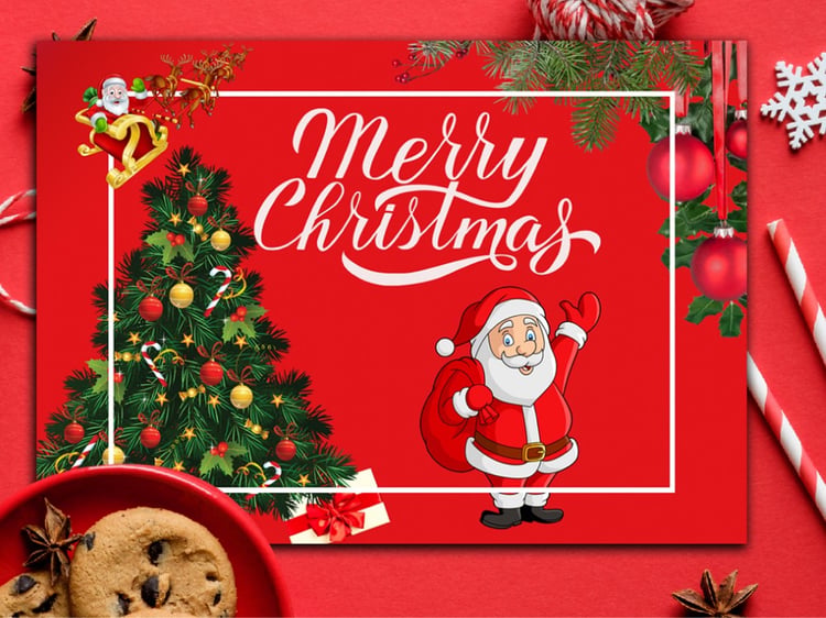 Amazing Christmas card, greeting or new year card | Upwork