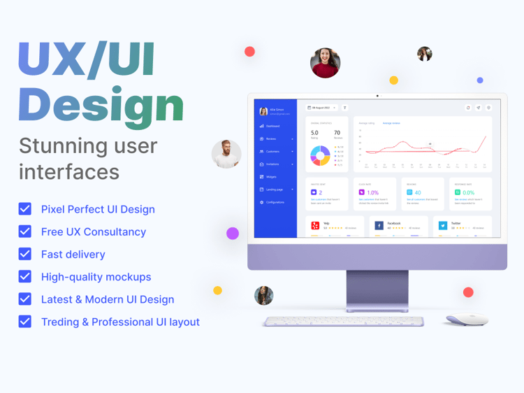 Web application dashboard UX UI Design (SAAS, admin panel, portal ...
