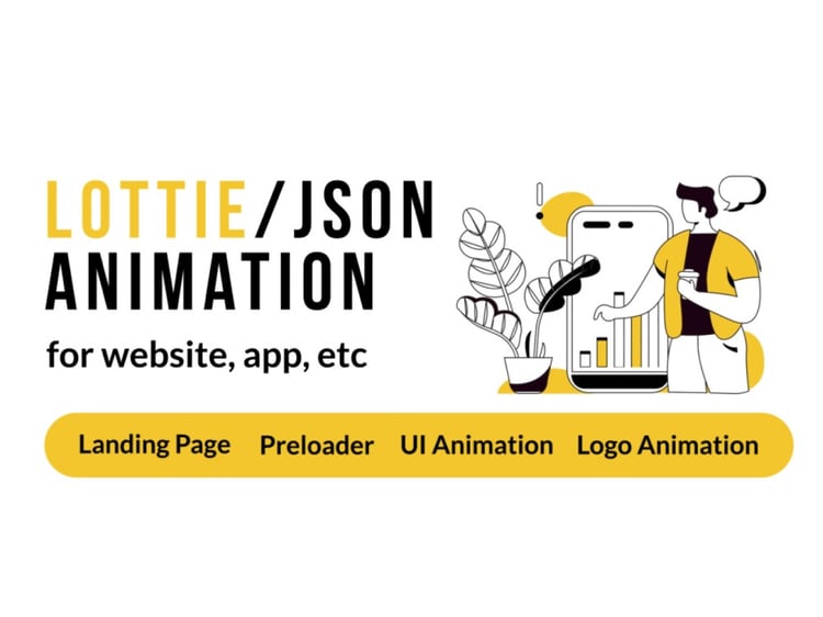 Lottie json svg gif loop animated web and app in 24 hour | Upwork