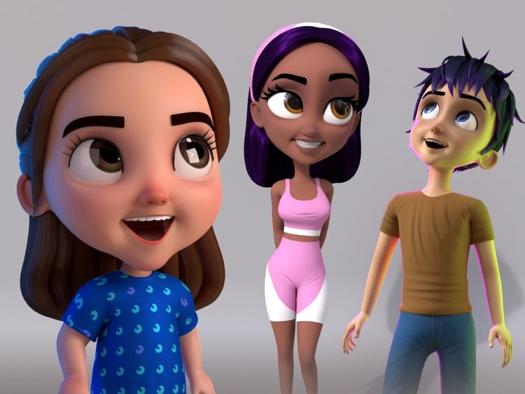 Perfect cartoon and stylized 3D characters in include texture and ...
