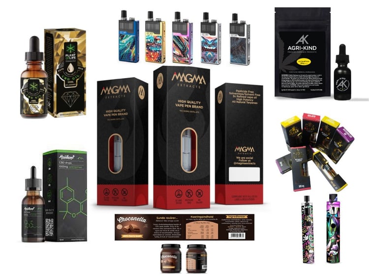 CBD box pouch design, cannabis, marijuana, tincture, edible, gummy ...