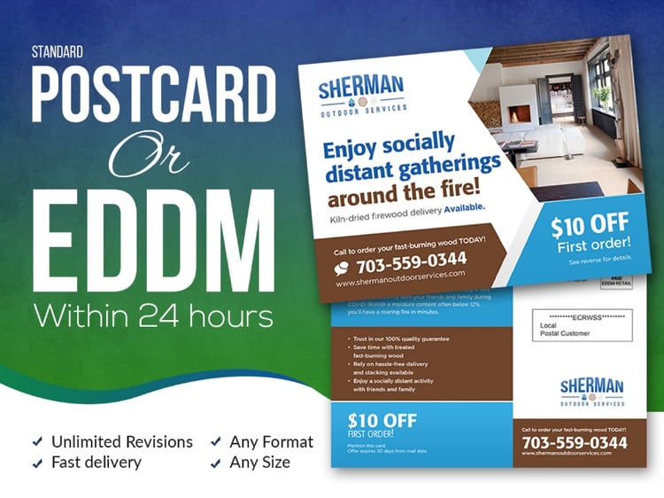 A postcard, direct mail EDDM, or flyer design in 24 hours | Upwork