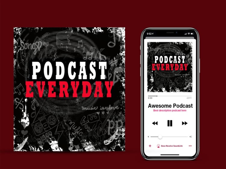 An awesome podcast cover art and cover logo | Upwork
